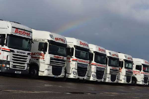 Current Fleet of Trucks - Baytree Transport Ltd